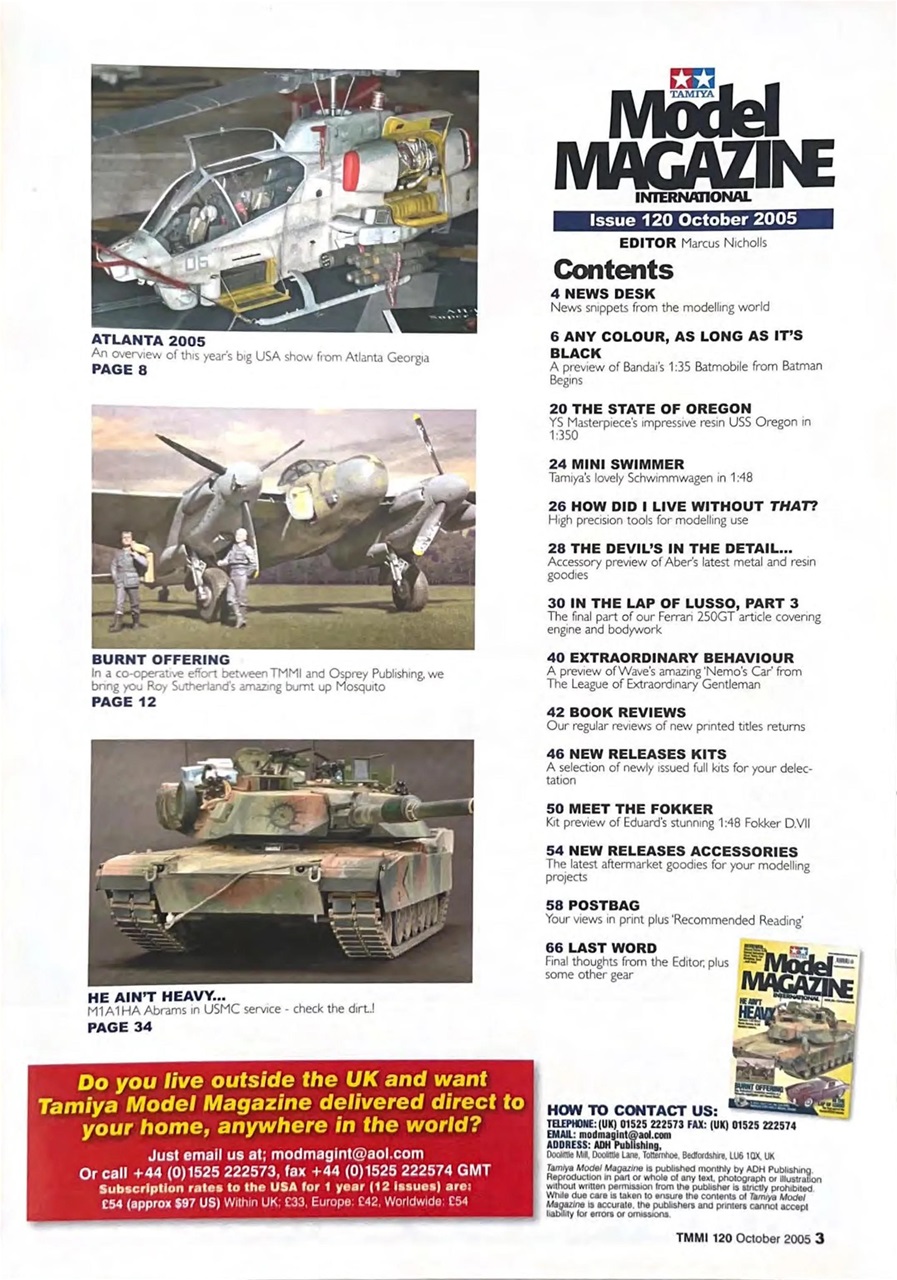 Tamiya Model Magazine - 120 Back Issue
