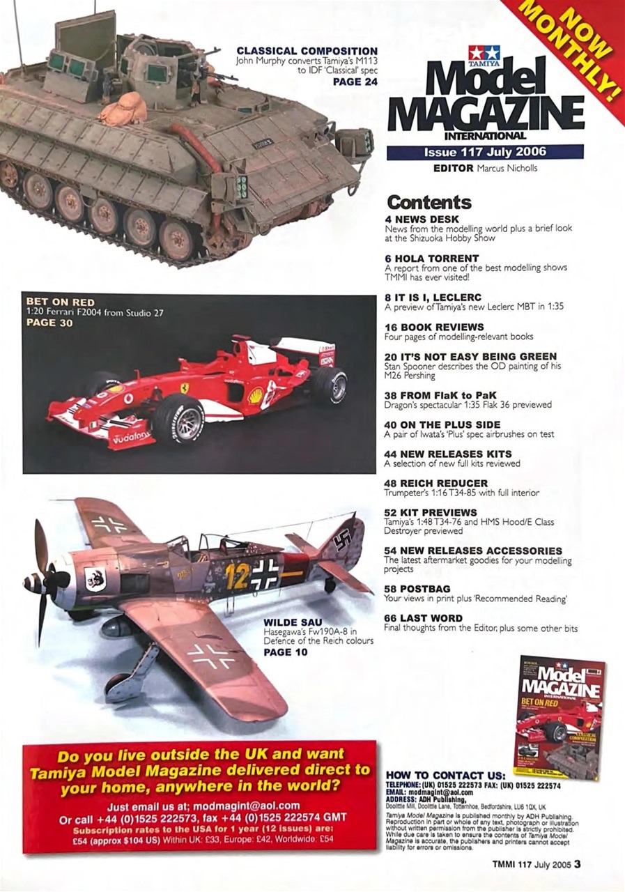 Tamiya Model Magazine - 117 Back Issue