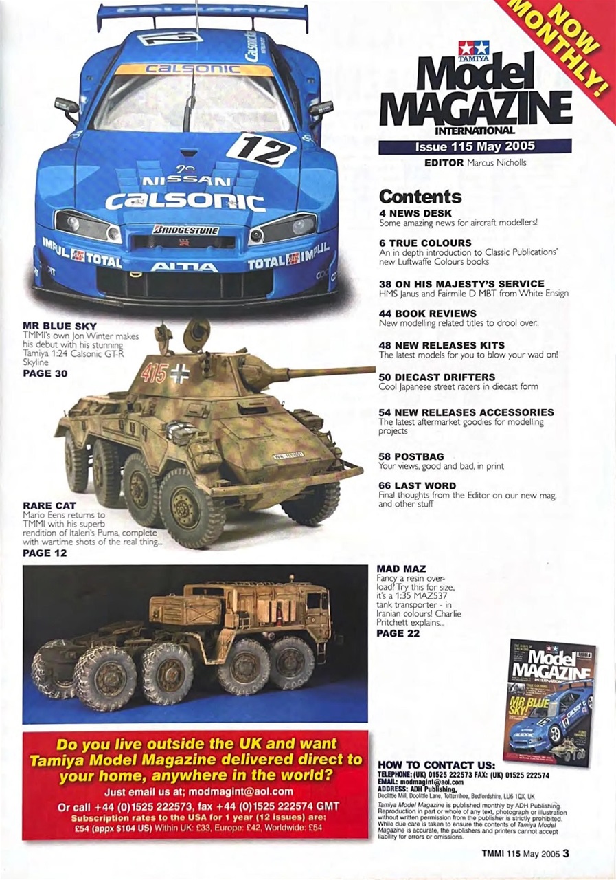 Tamiya Model Magazine - 115 Back Issue