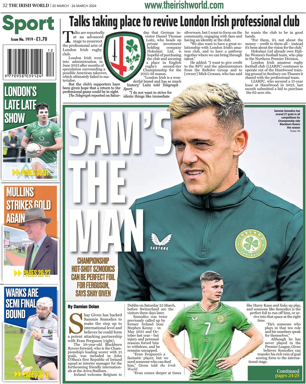 Irish World Magazine - 1919 Back Issue