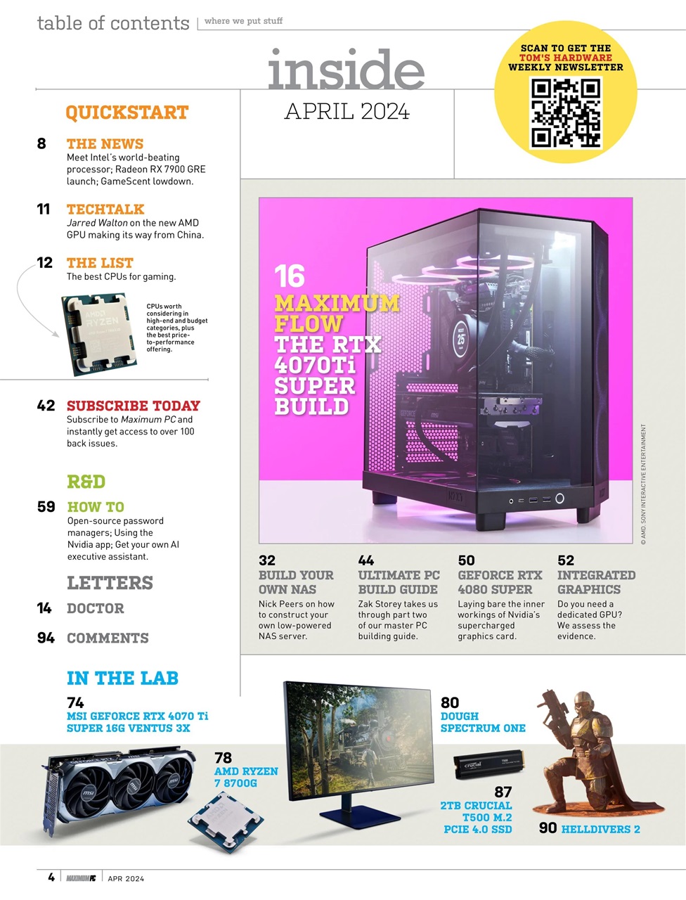 Maximum PC Magazine Subscriptions and April 2024 Issue | Pocketmags