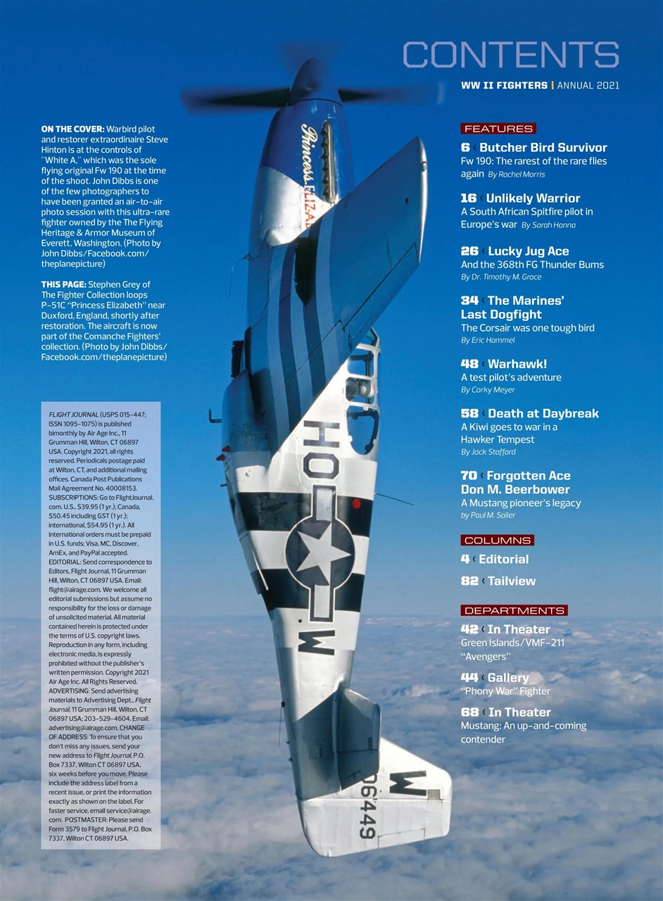 Flight Journal Magazine - Annual 2021 Back Issue