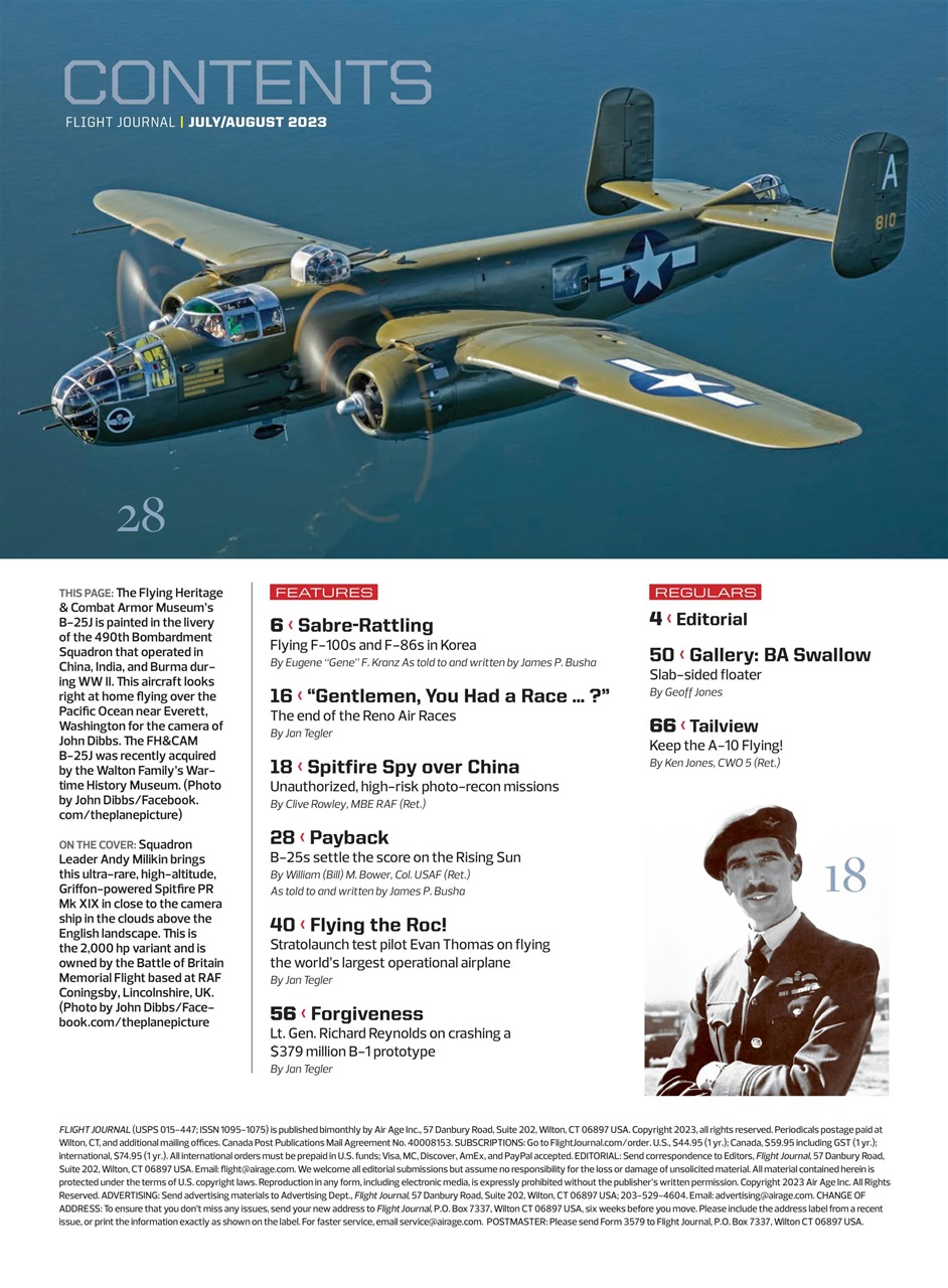 Flight Journal Magazine - July / August 2023 Back Issue