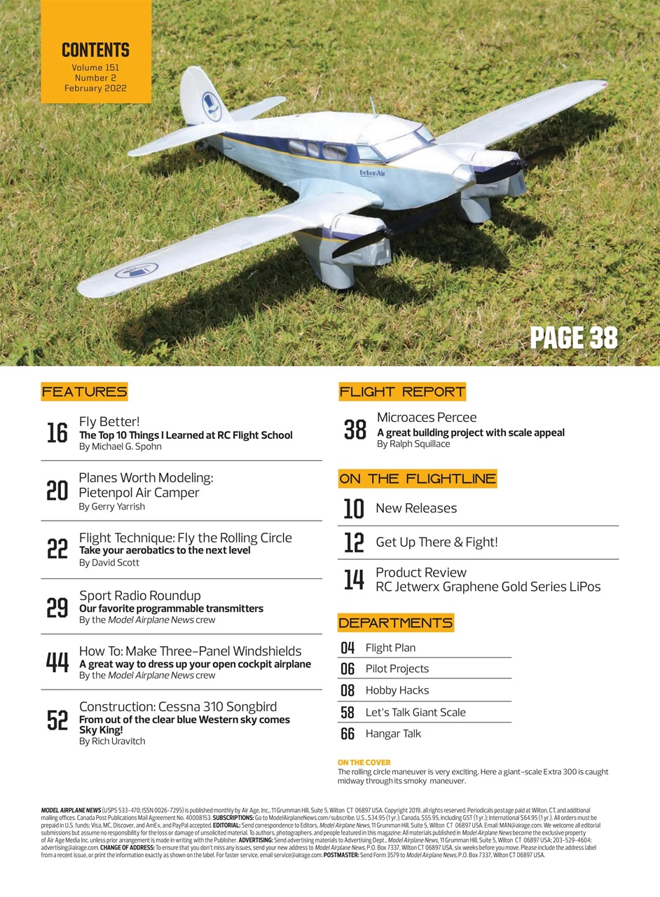 Model Airplane News Magazine - February 2022 Back Issue