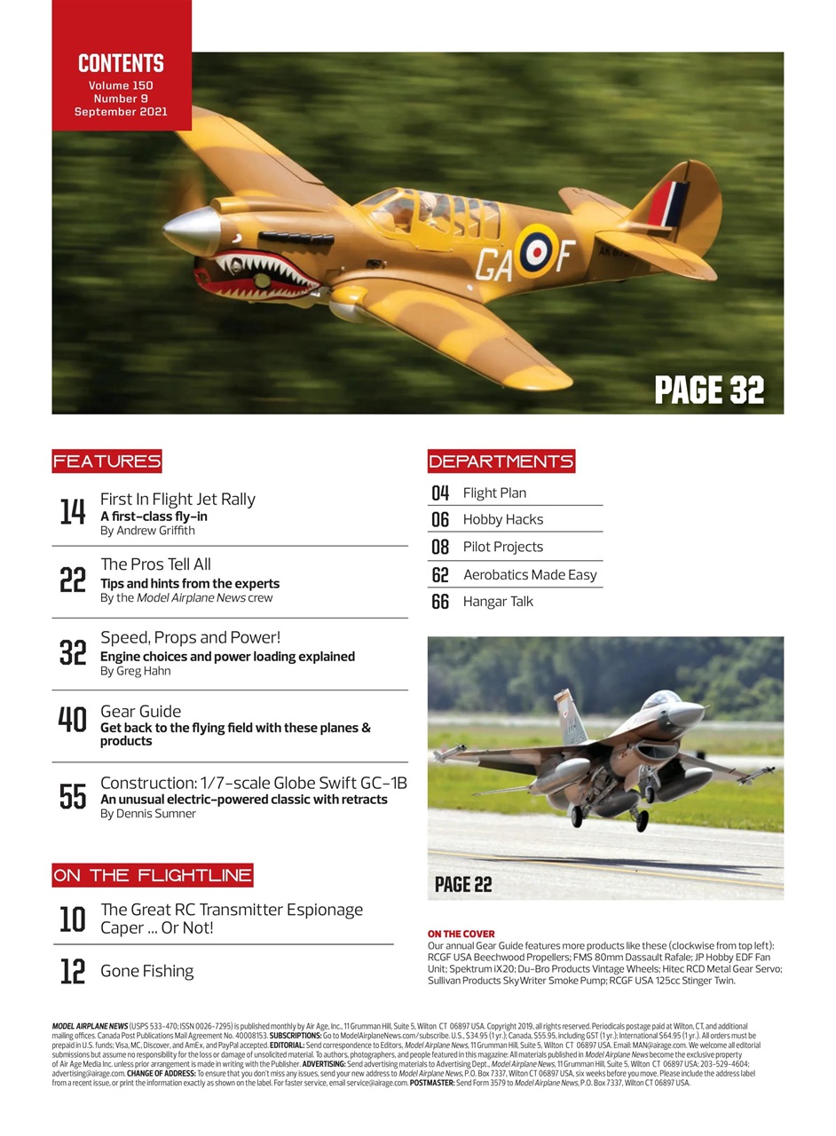 Model Airplane News Magazine - September 2021 Back Issue