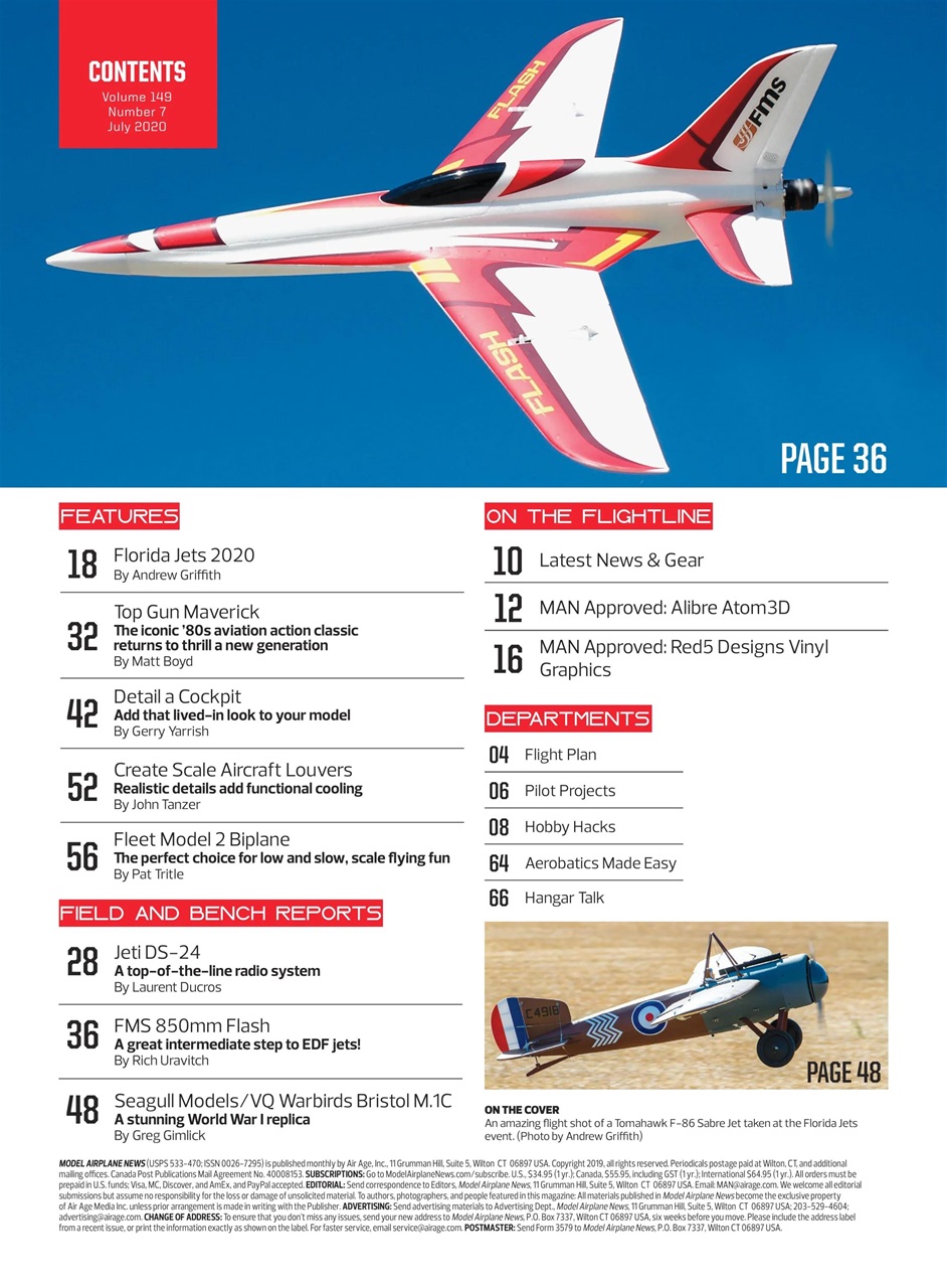 Model Airplane News Magazine - July 2020 Back Issue
