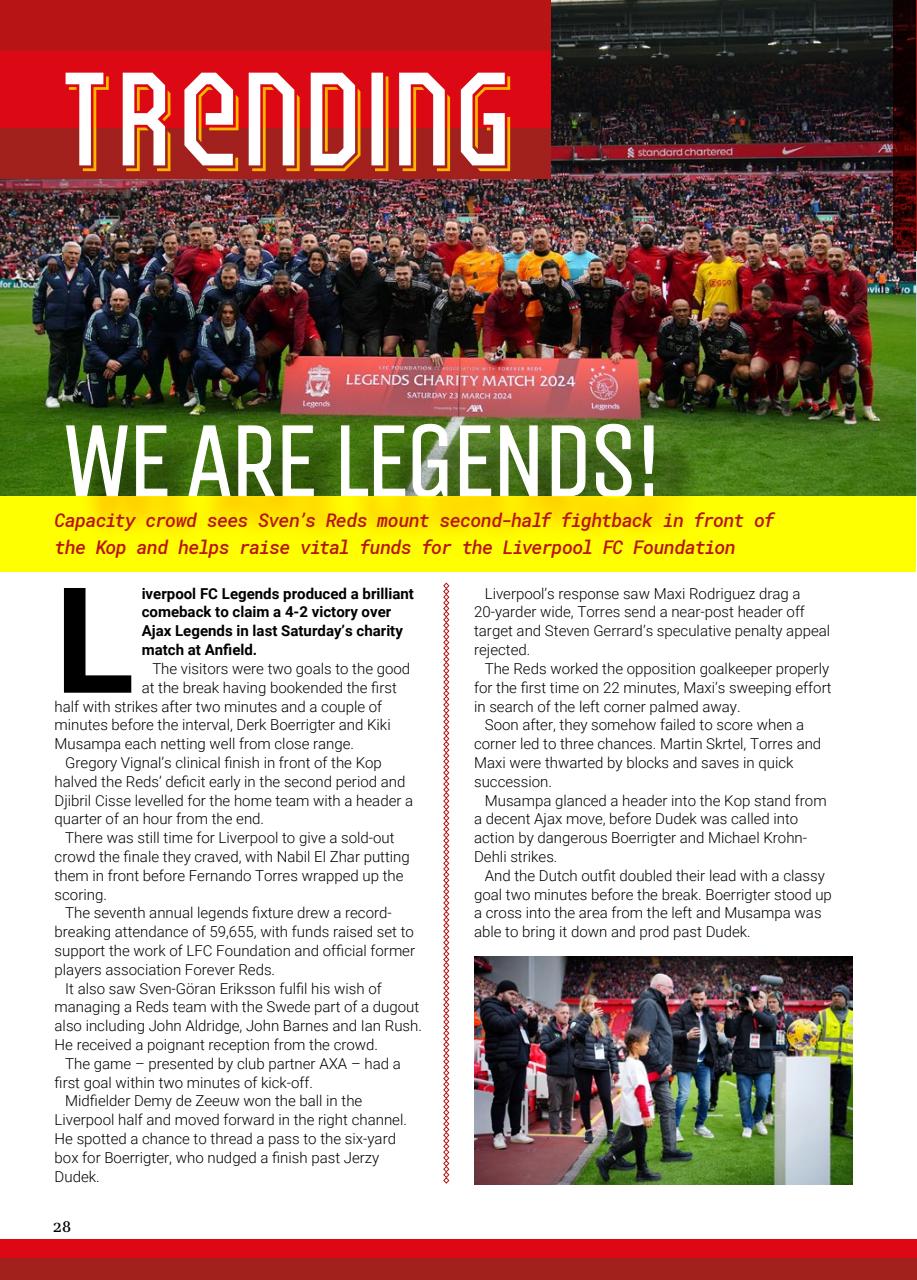 Liverpool FC Programmes - vs Brighton & Hove Albion 23/24 Back Issue