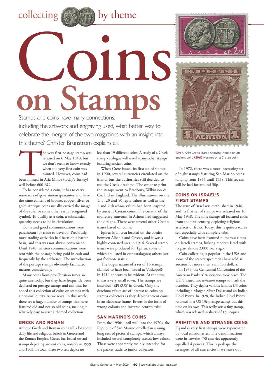Stamp Collector Magazine - May 2024 Back Issue