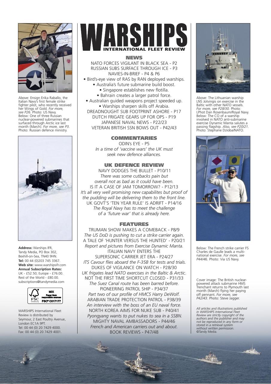 Warships International Fleet Review Magazine - May-21 Back Issue