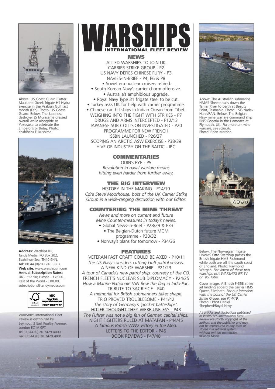 Warships International Fleet Review Magazine - Apr-21 Back Issue