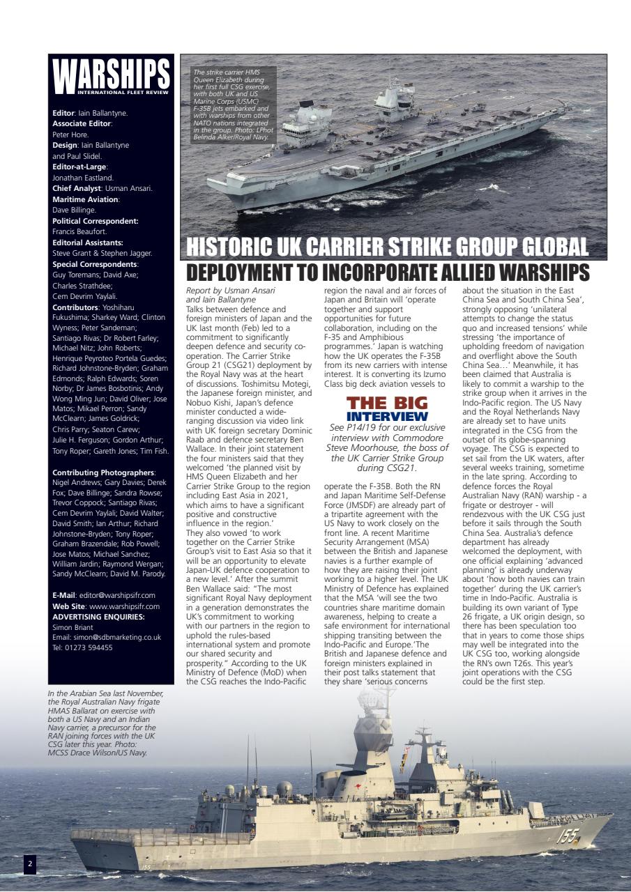Warships International Fleet Review Magazine - Apr-21 Back Issue