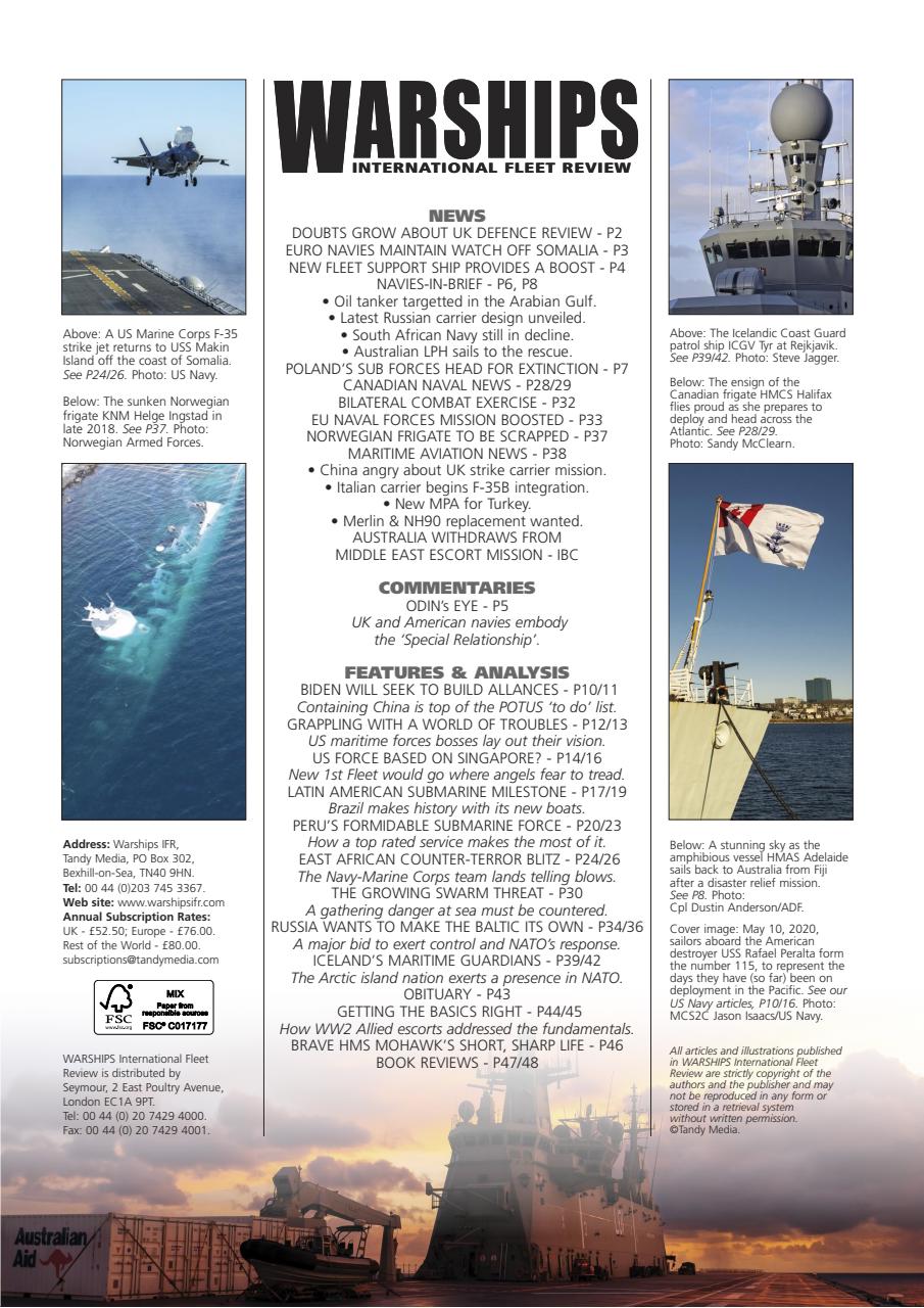 Warships International Fleet Review Magazine - Mar-21 Back Issue