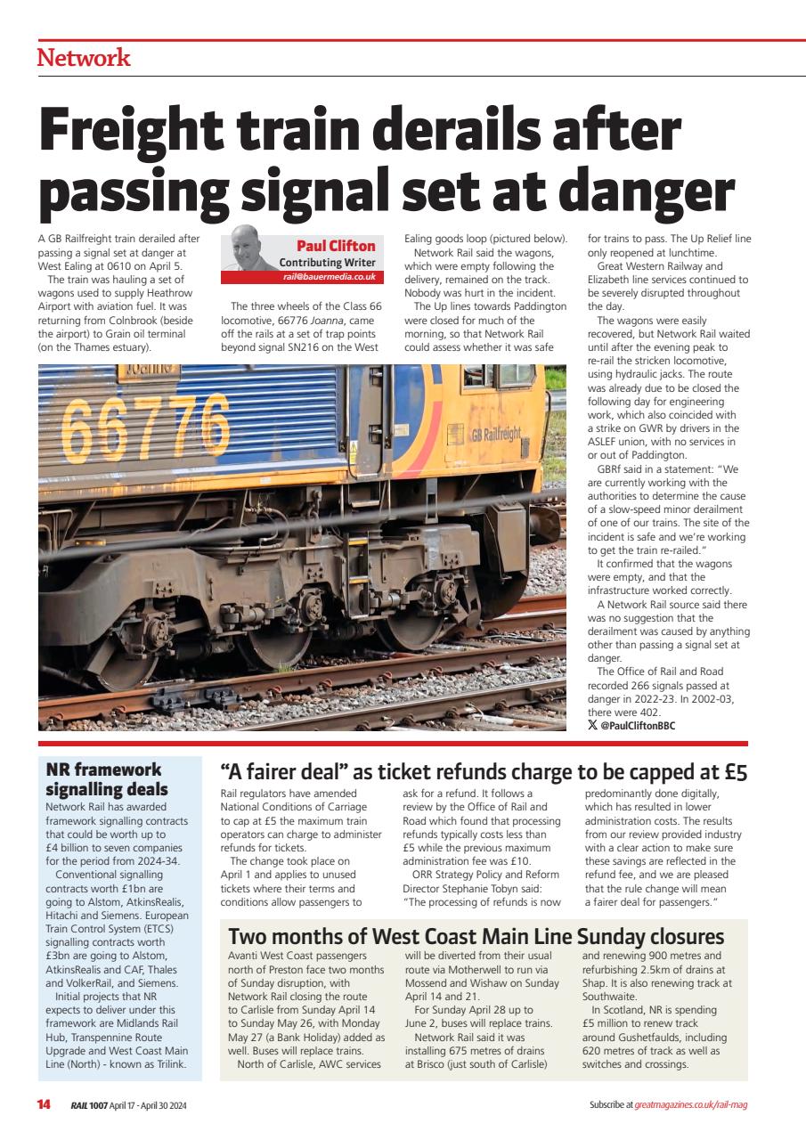 Rail Magazine Subscriptions and 1007 Issue | Pocketmags