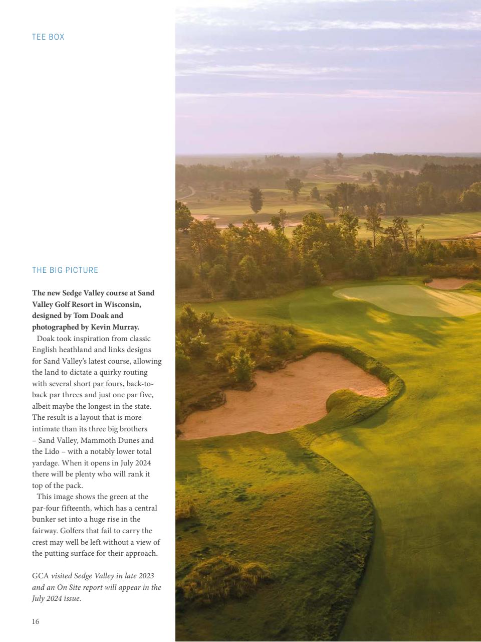 Golf Course Architecture Magazine Subscriptions and April 2024 Issue