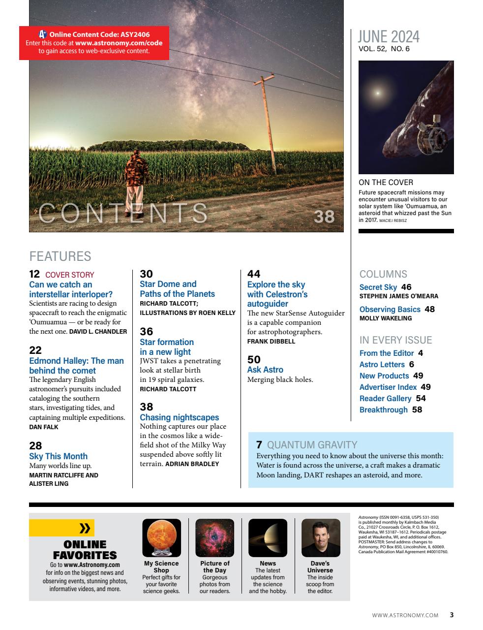 Astronomy Magazine Subscriptions and June 2024 Issue