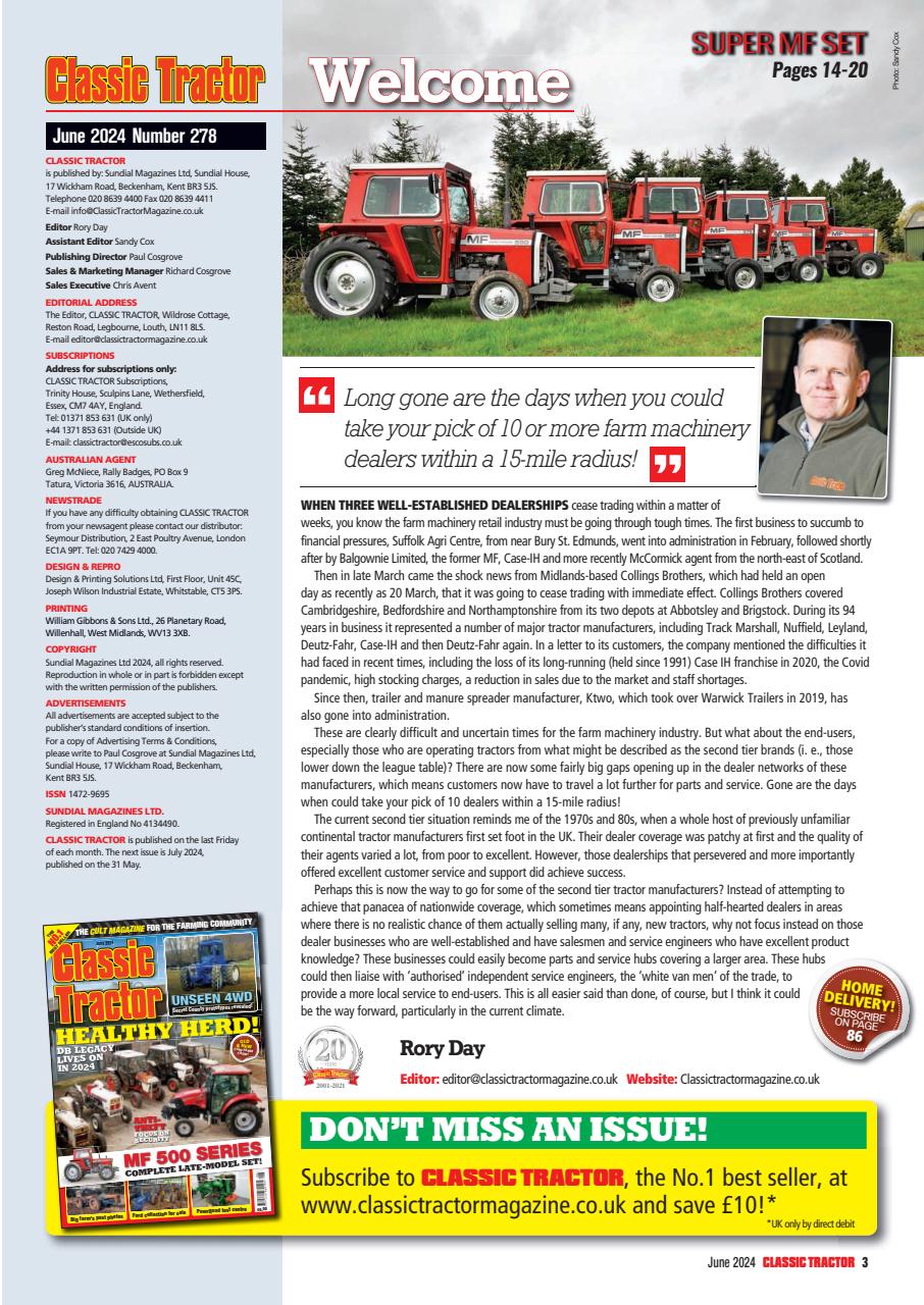 Classic Tractor Magazine Subscriptions and June 2024 Issue