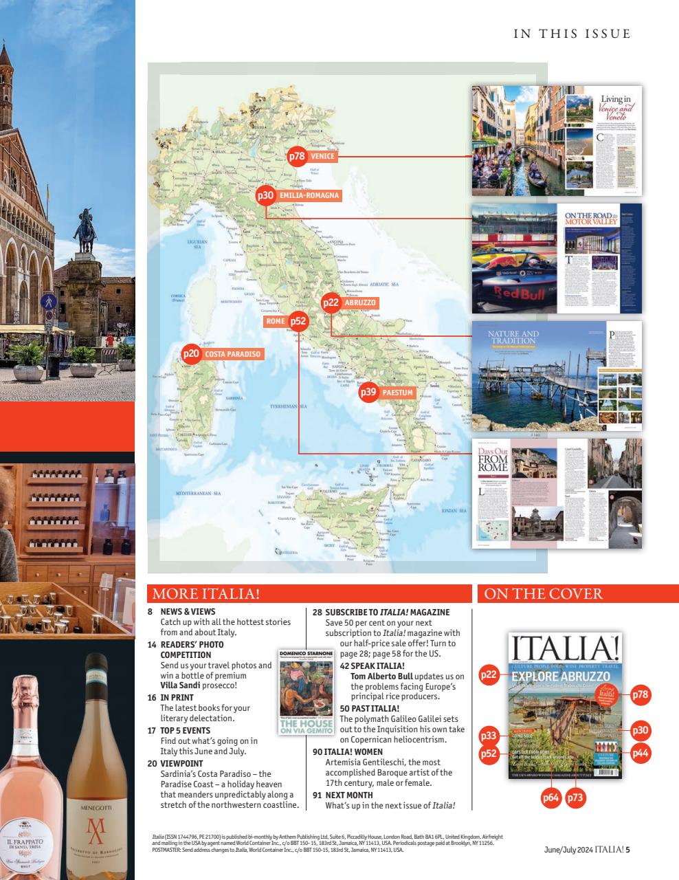 Italia! Magazine Subscriptions and Jun/Jul 2024 Issue