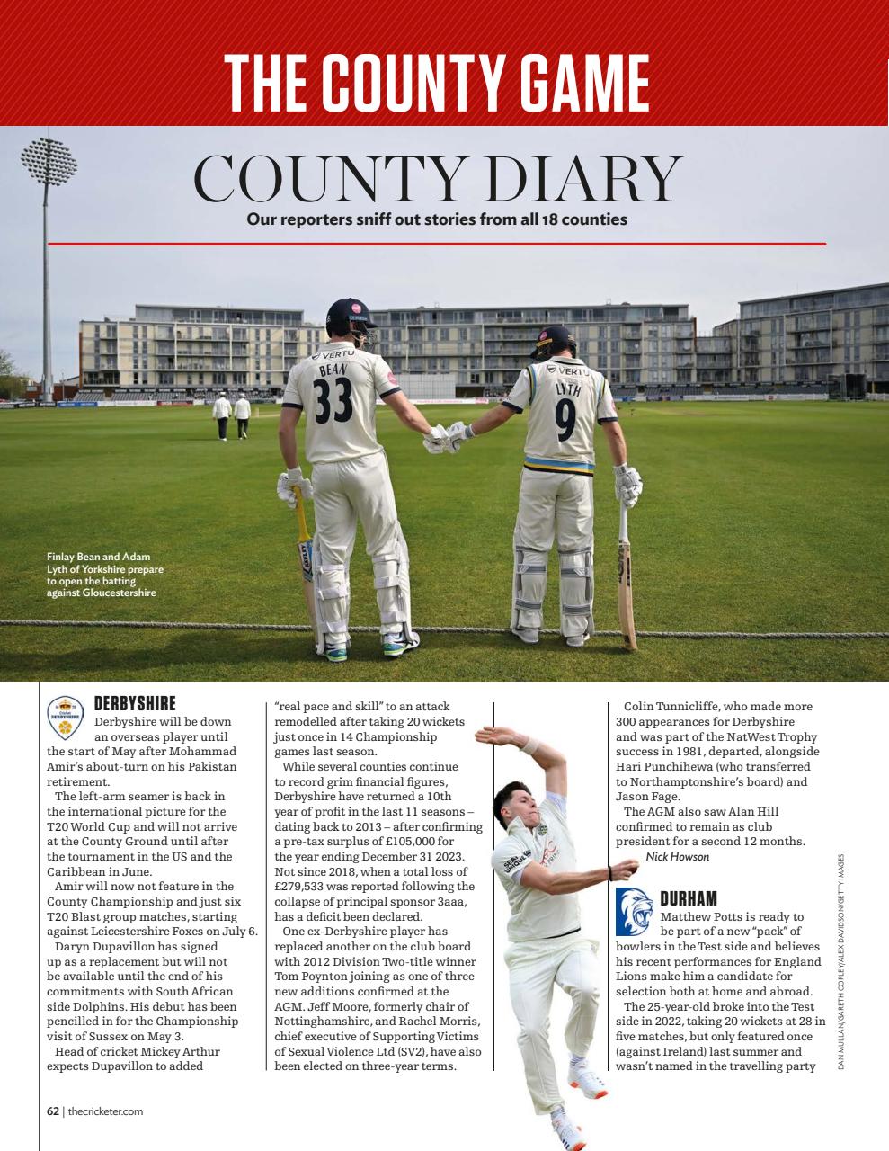 The Cricketer Magazine Subscriptions and May 2024 Issue