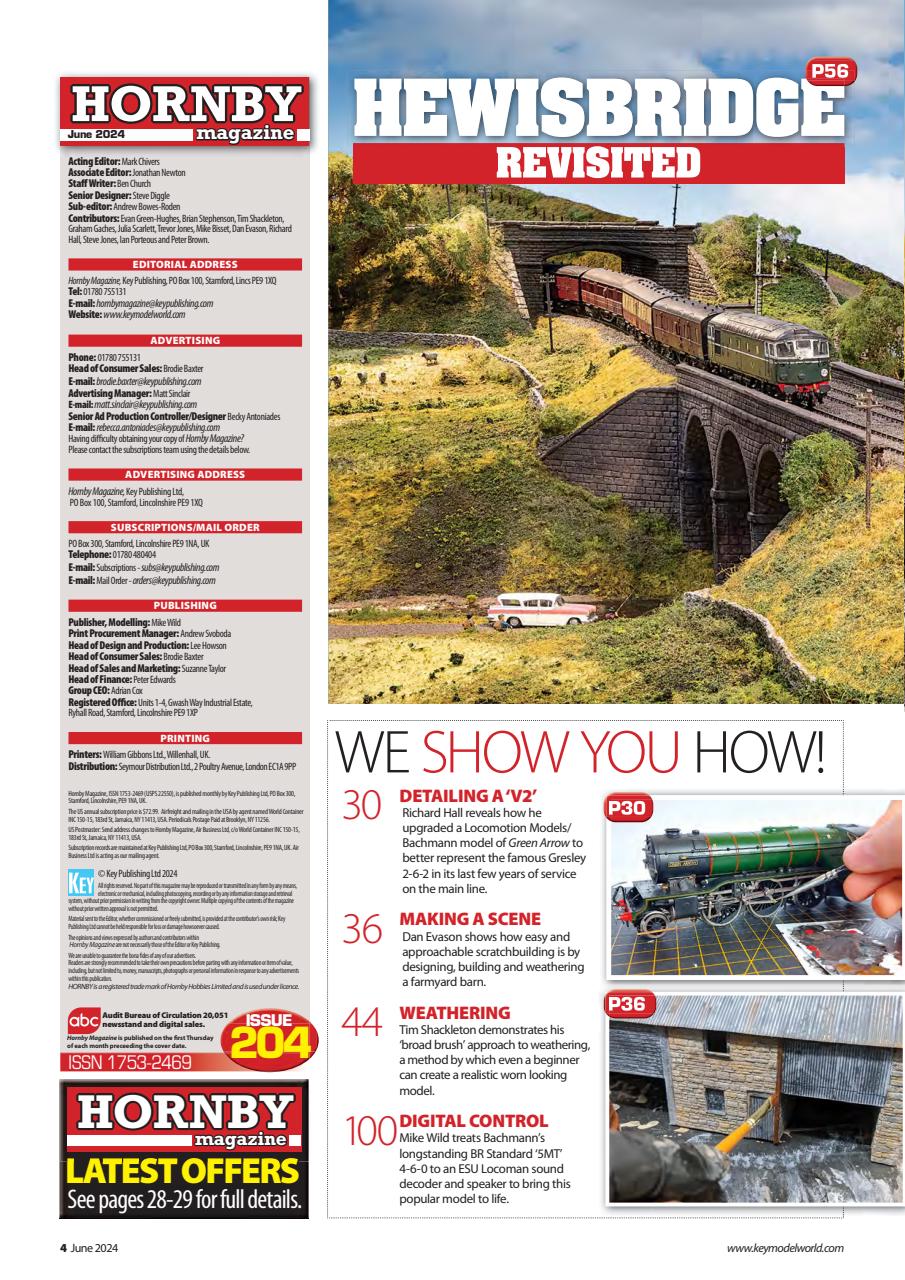 Hornby Magazine Subscriptions and June 2024 Issue