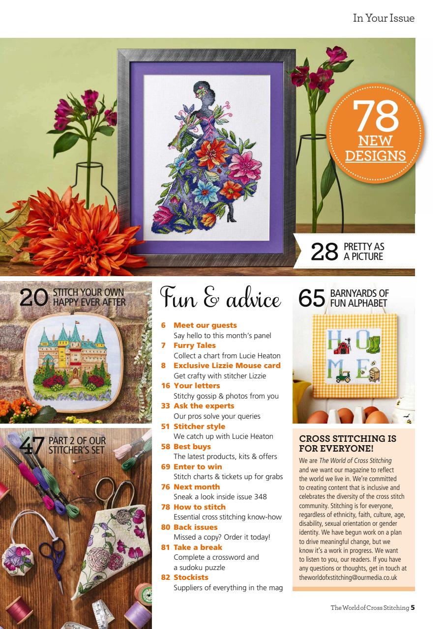 The World of Cross Stitching Magazine Abonnementen en July 2024 editie