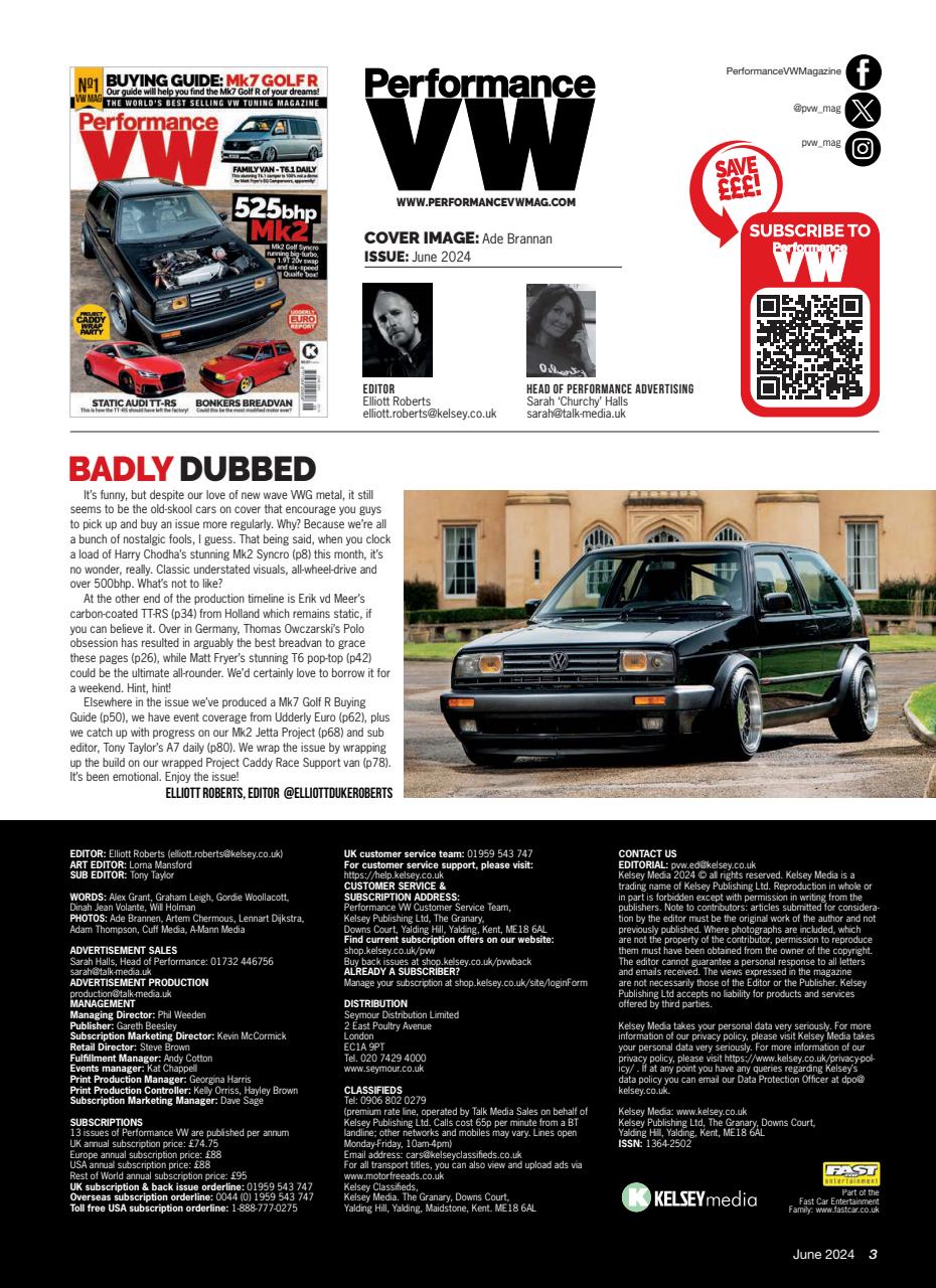 Performance VW Magazine Subscriptions and Jun-24 Issue