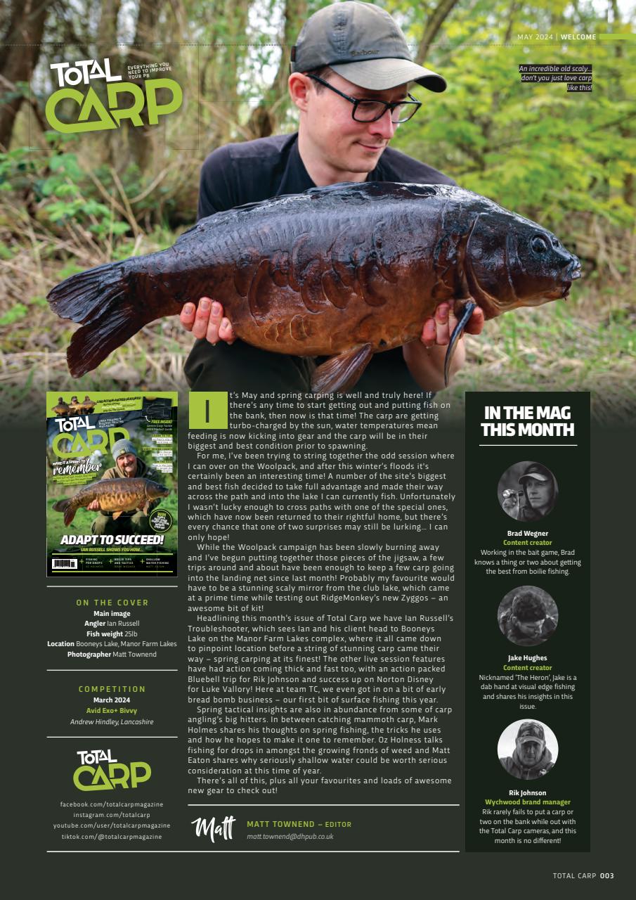 Total Carp Magazine Subscriptions and May 2024 Issue