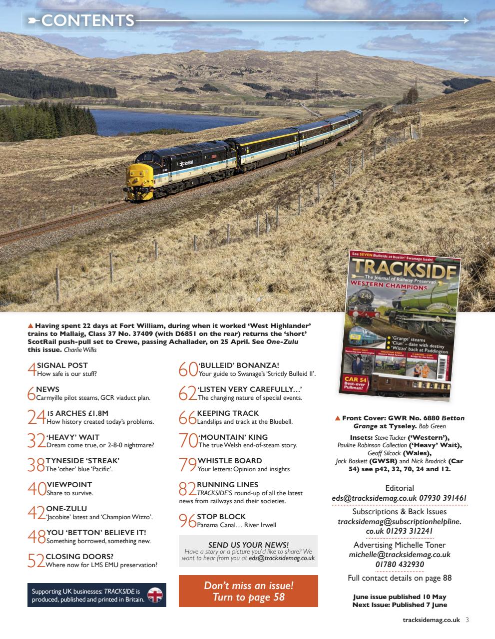 Trackside Magazine Subscriptions and June 2024 Issue