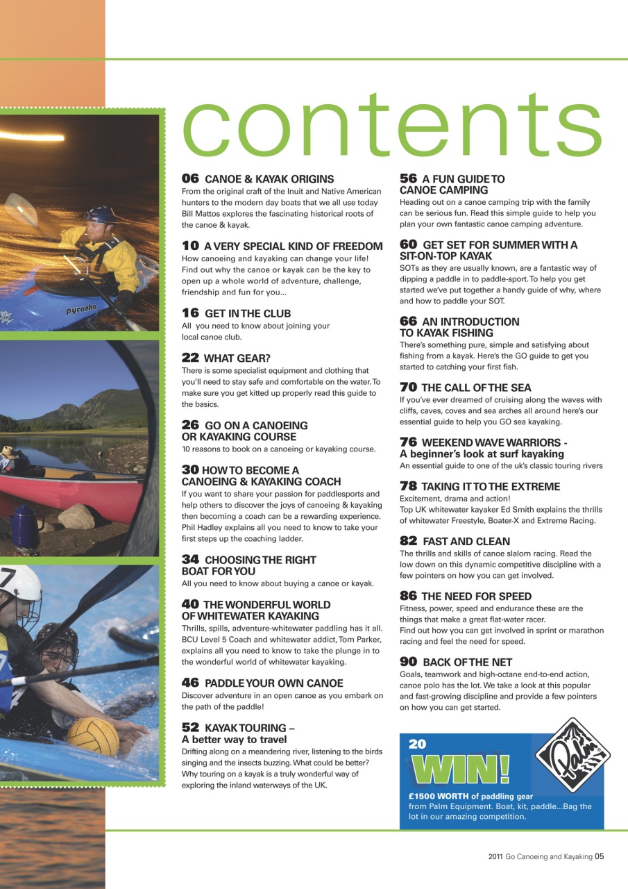 Go Canoeing and Kayaking Magazine - Issue 1 (2011) Back Issue