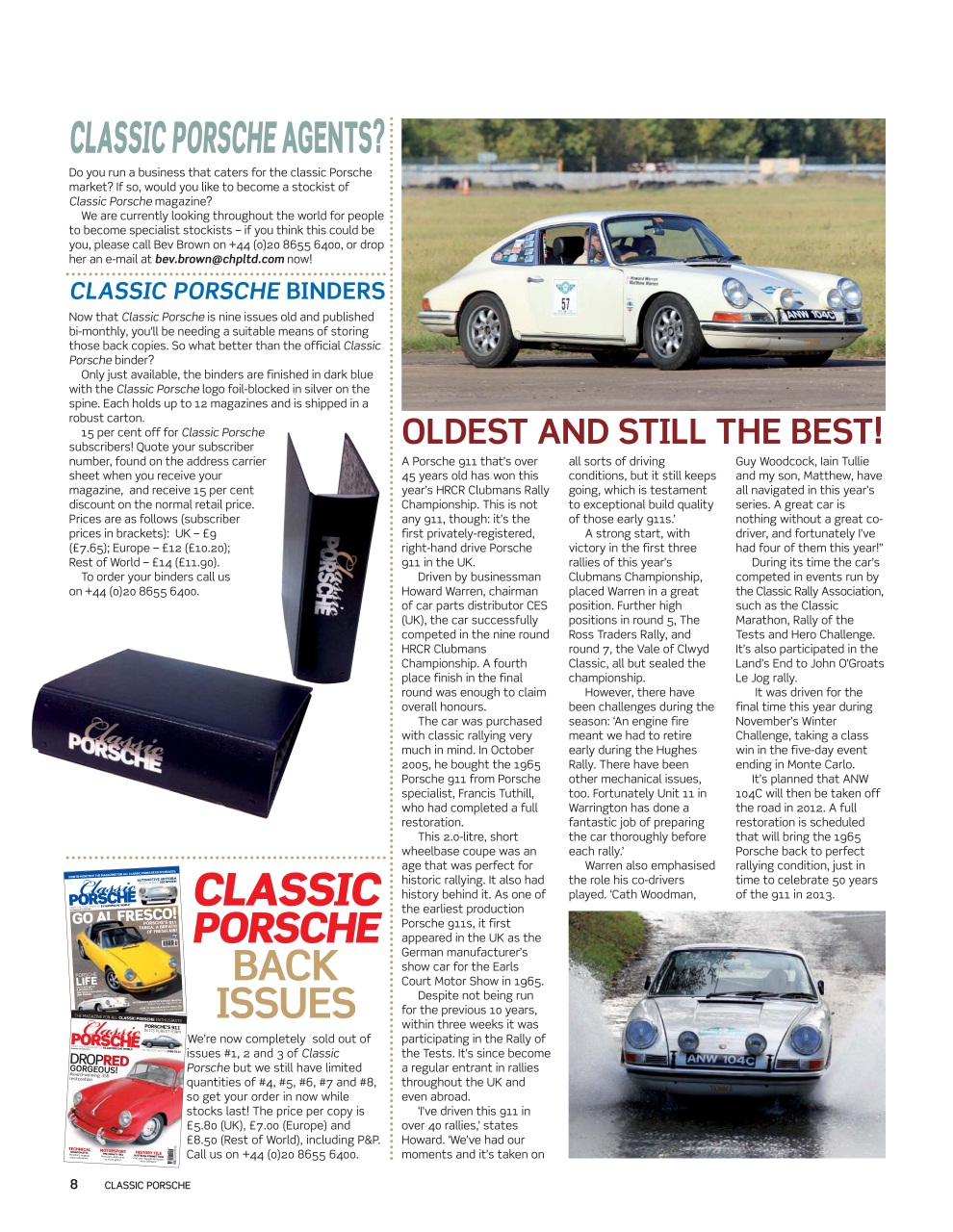 Classic Porsche Magazine - Classic Porsche issue 9 Back Issue