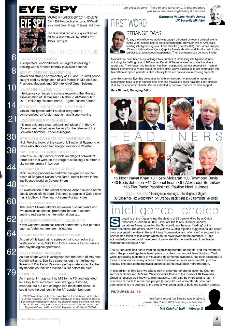 Eye Spy Magazine - Issue 72 Back Issue