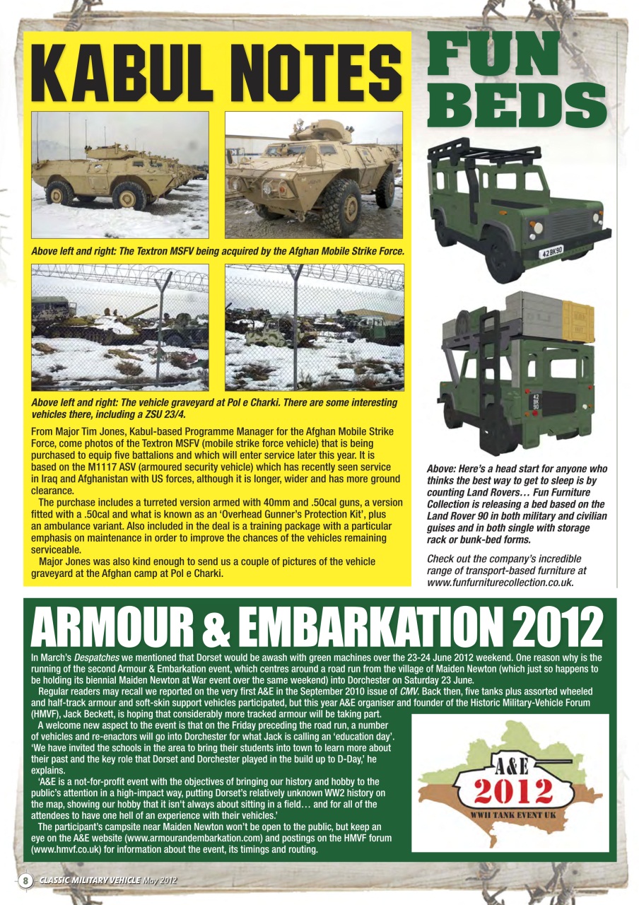 Classic Military Vehicle Magazine - CMV May 2012 Back Issue