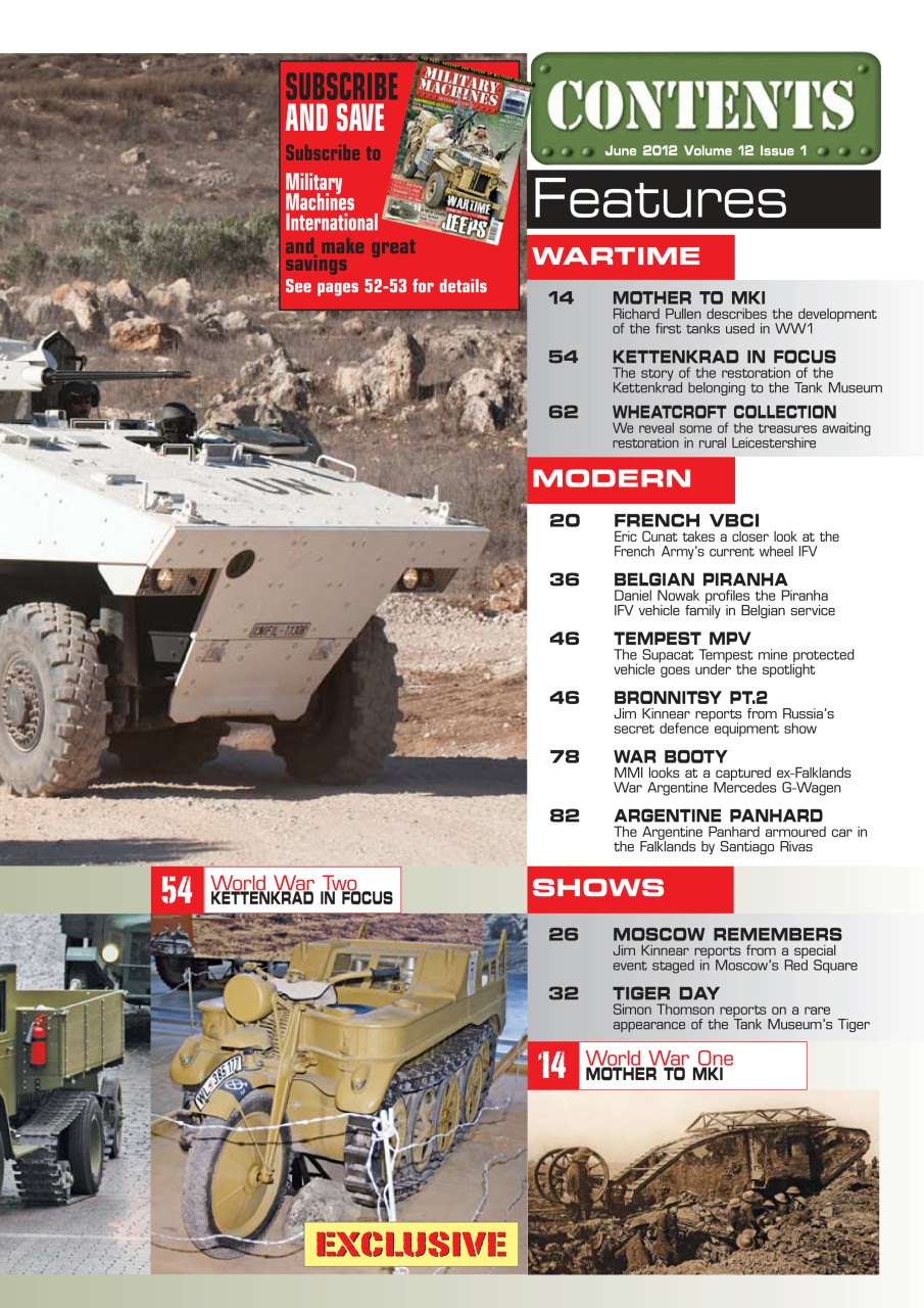 Military Machines International Magazine - June 2012 Back Issue