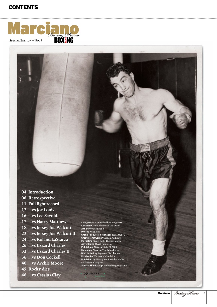 Boxing News Magazine - Boxing Heroes - Marciano Special Issue