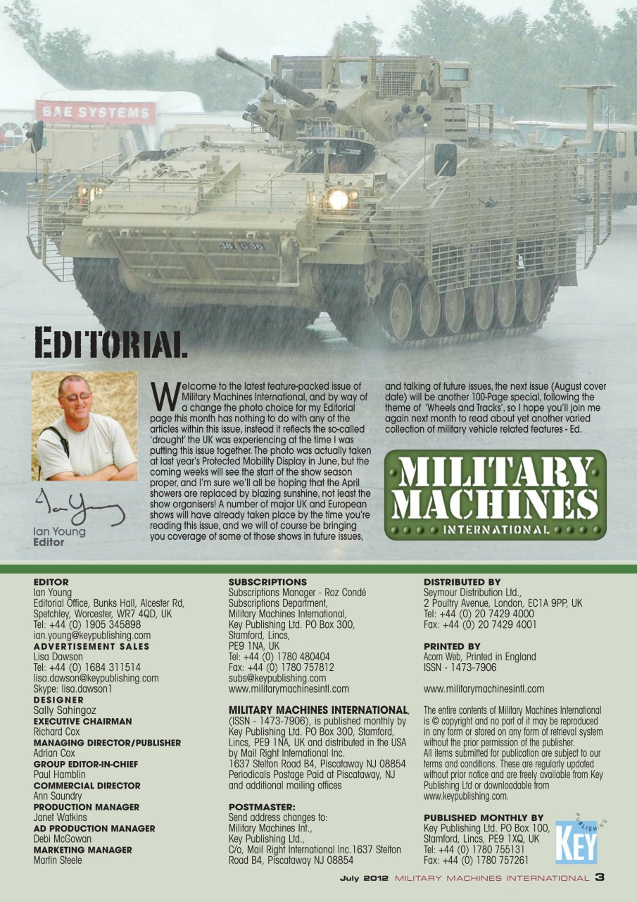 Military Machines International Magazine - July 2012 Back Issue