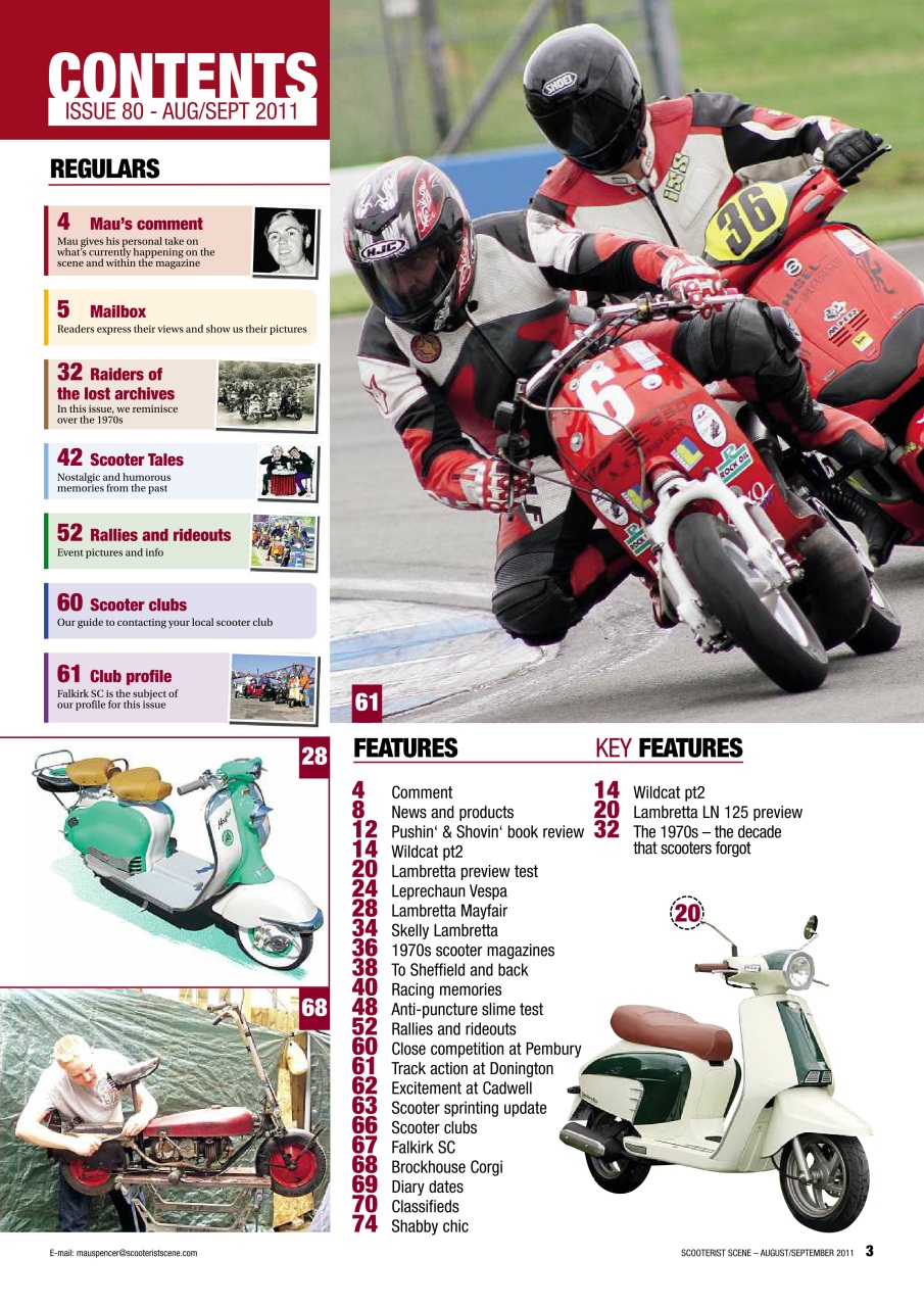 Classic Scooterist Magazine - Aug-Sep 2011 Back Issue