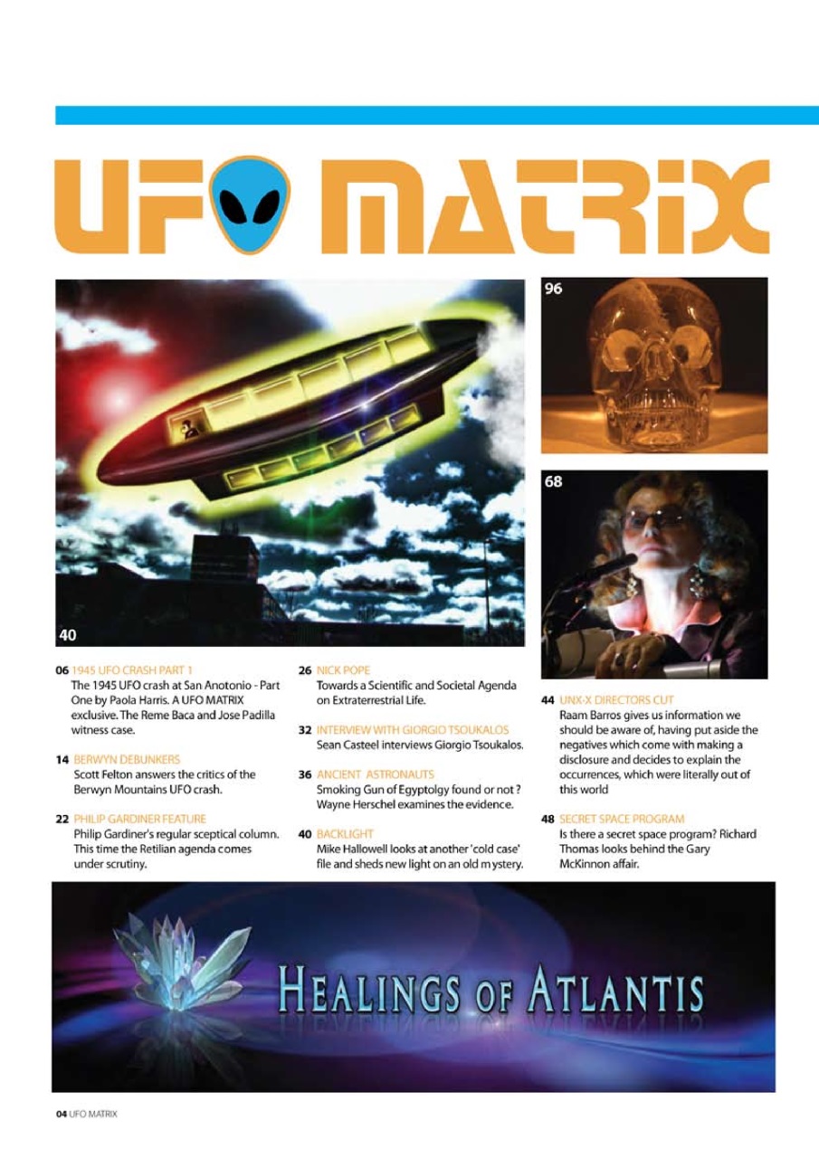 UFO Matrix Magazine - Issue 4 Back Issue