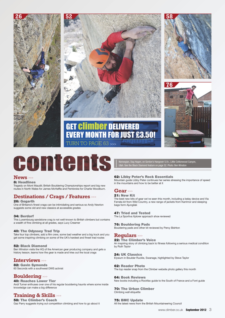 Climber Magazine - Climber Sept 12 Back Issue