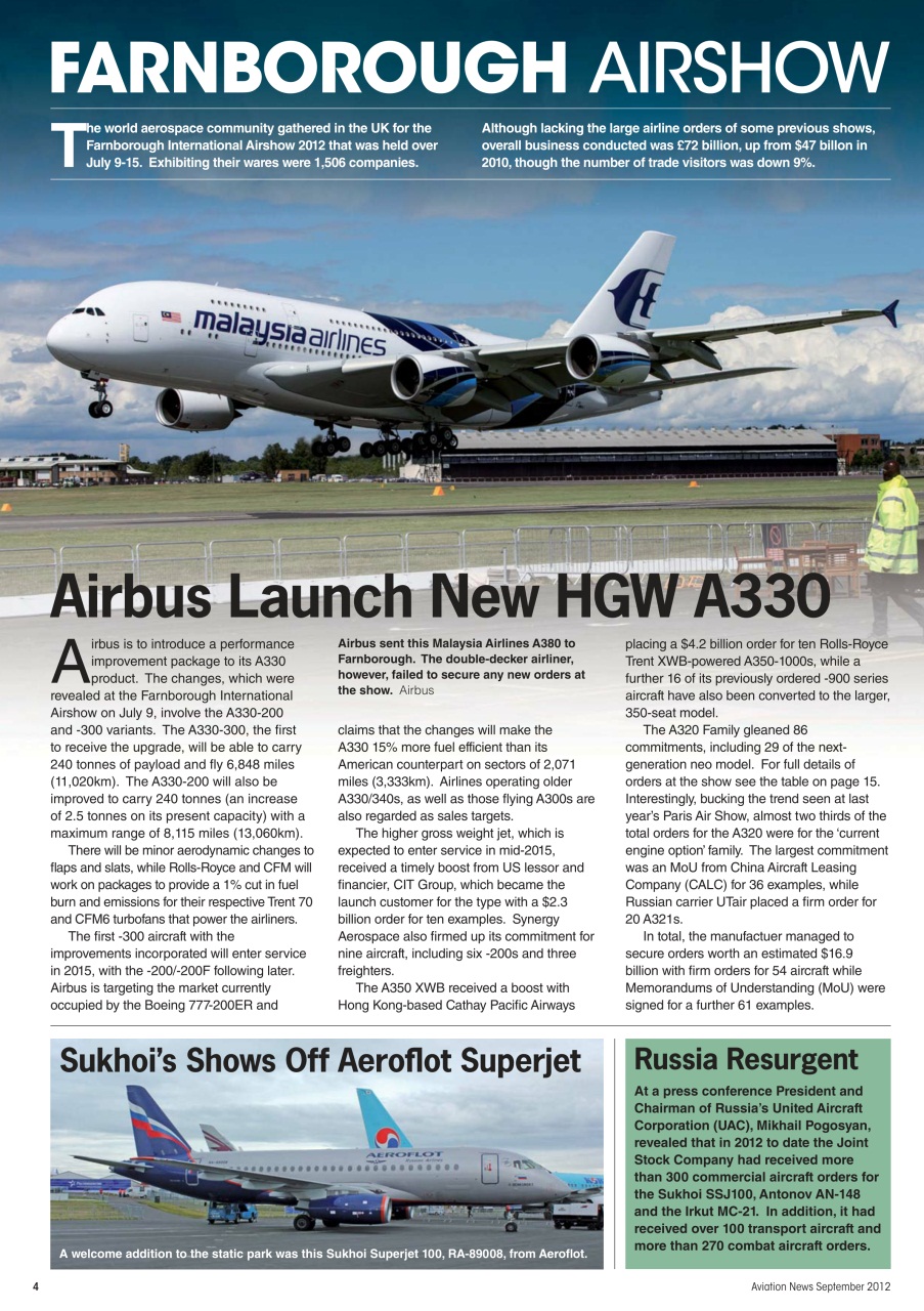 Aviation News Magazine - September 2012 Back Issue