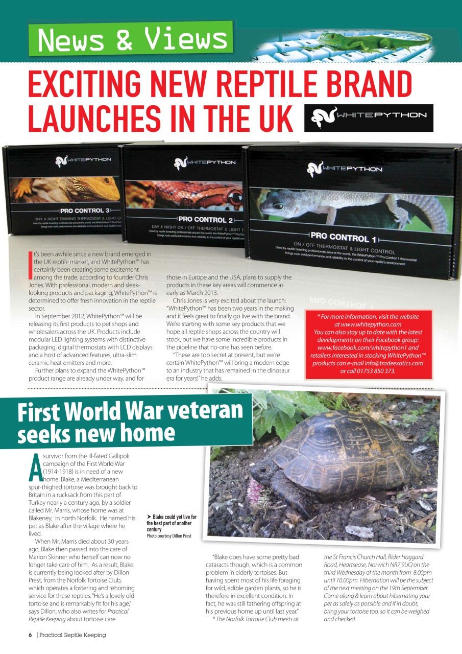 Practical Reptile Keeping Magazine - No.41 Reptile training Back Issue