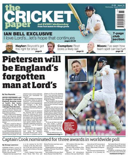 The Cricket Paper Magazine - August 15th 2012 Back Issue