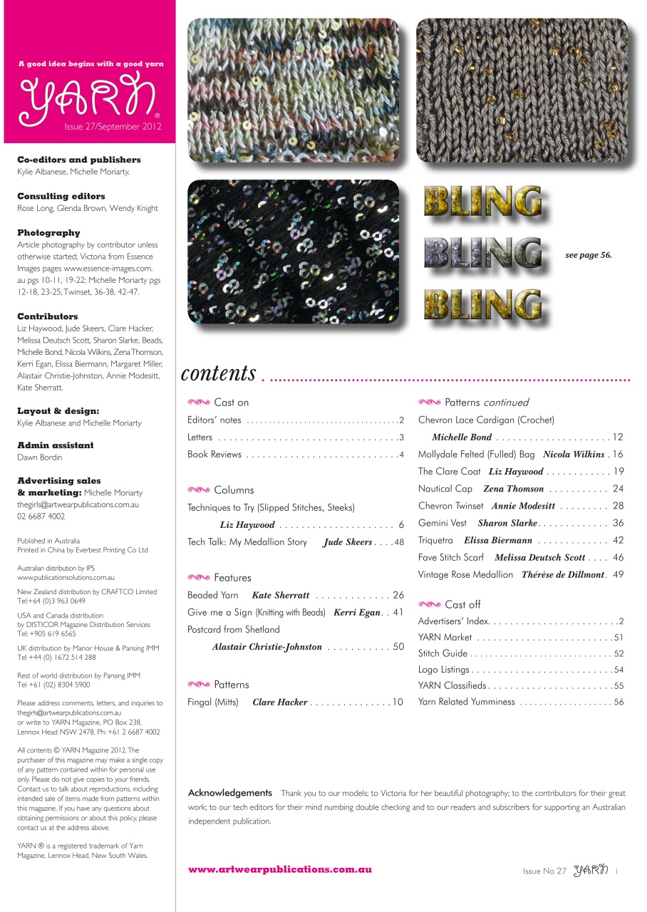 Yarn Magazine - Yarn Magazine issue 27 Back Issue