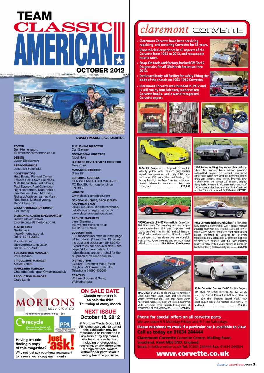 Classic American Magazine - October 2012 Back Issue