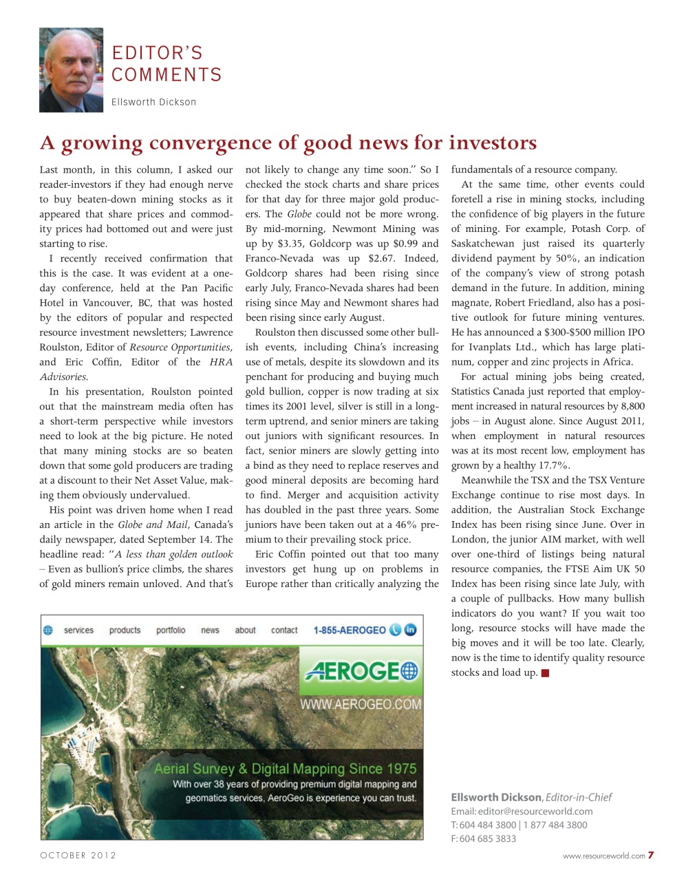 Resource World Magazine - Volume 10 Issue 10 Back Issue