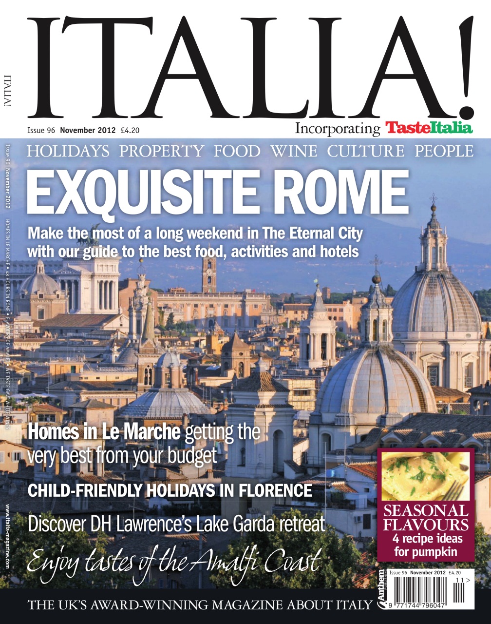 Italia! Magazine - November 2012 Exquisite Rome Back Issue