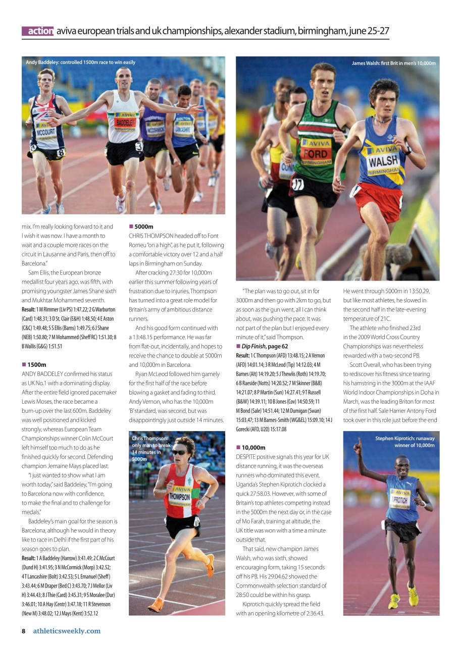 AW – Athletics Weekly Magazine - AW July 1 2010 Back Issue