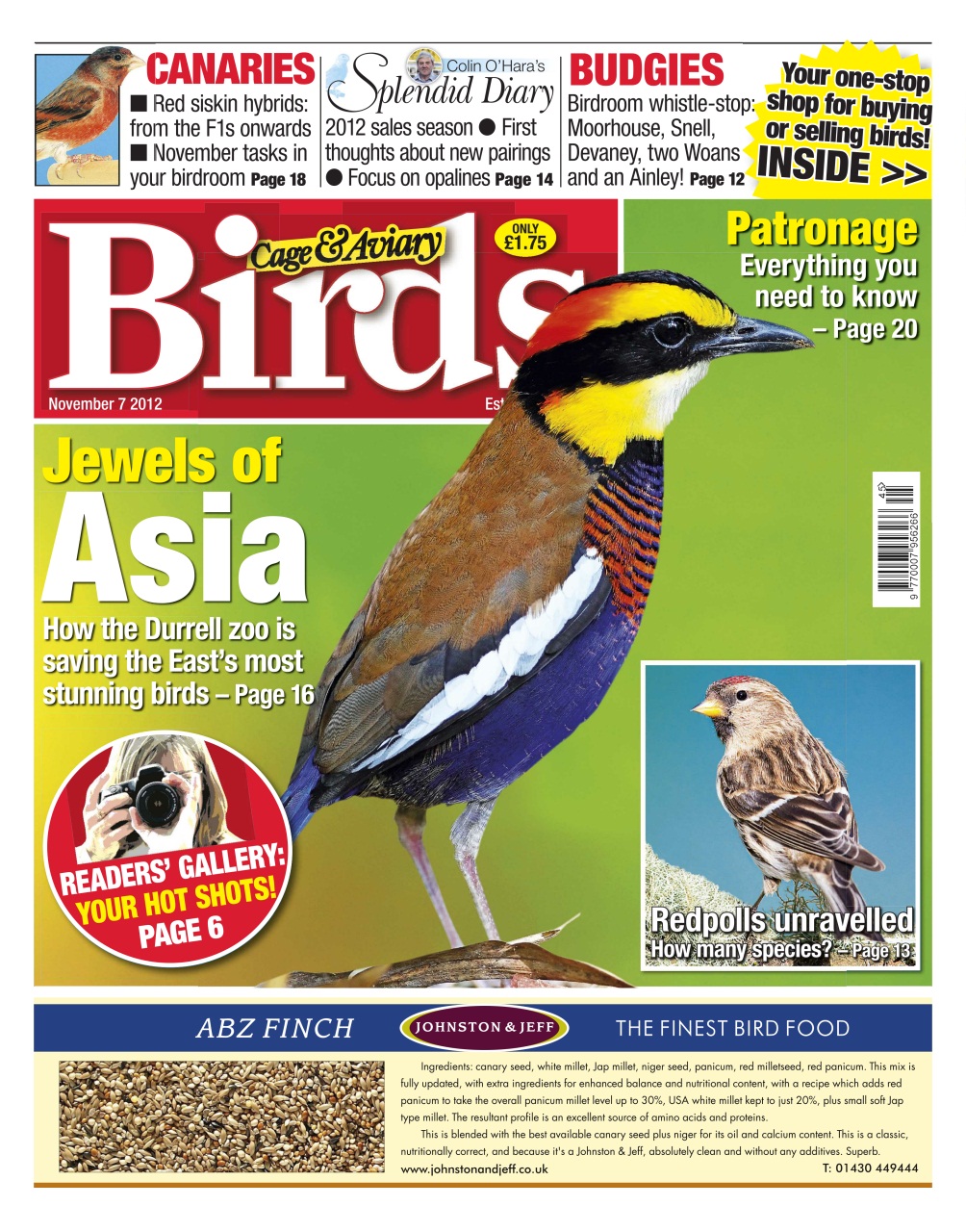 Cage & Aviary Birds Magazine - Cage & Aviary 7 November 2012 Back Issue