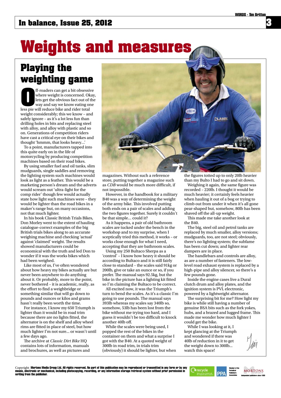 Classic Dirt Bike Magazine - Issue #25 Back Issue