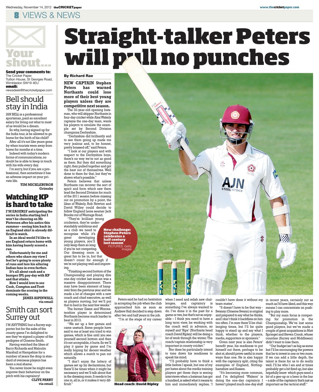 The Cricket Paper Magazine - 14th November 2012 Back Issue