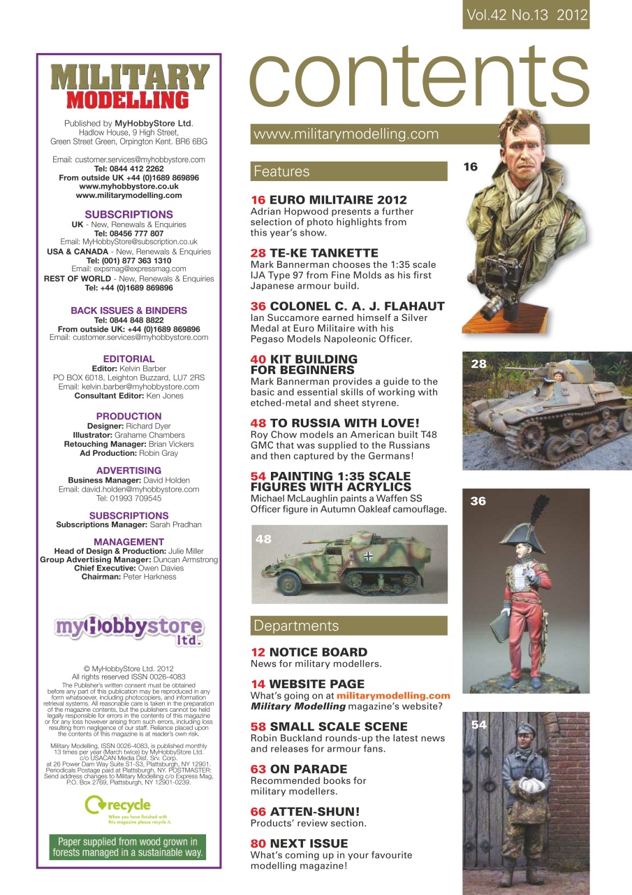 Military Modelling International Magazine - 7th December 2012 Back Issue