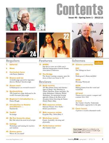 Drama and Theatre Magazine - Spring Term 1 2012-13 Back Issue